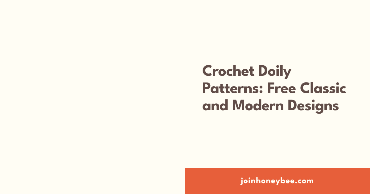 Crochet Doily Patterns: Free Classic and Modern Designs | HoneyBee